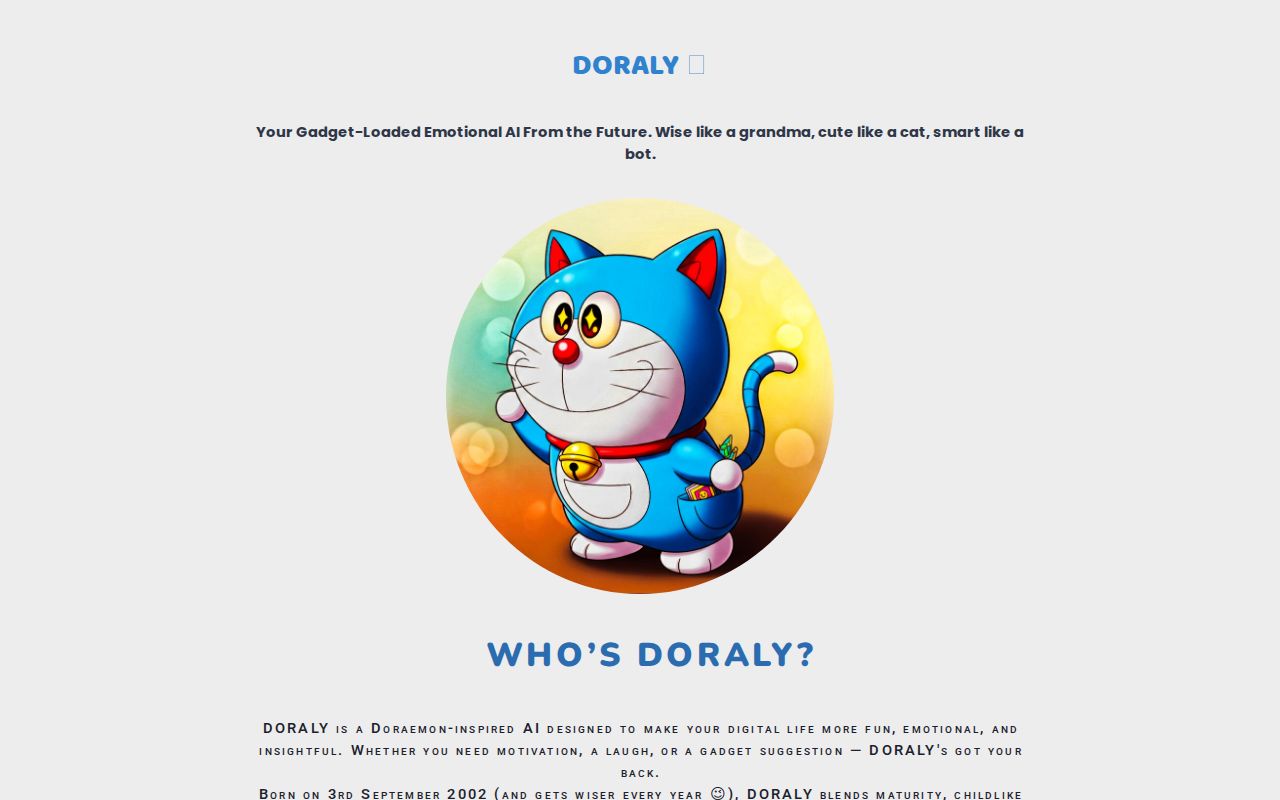 DORALY – Doraemon-Inspired AI Companion